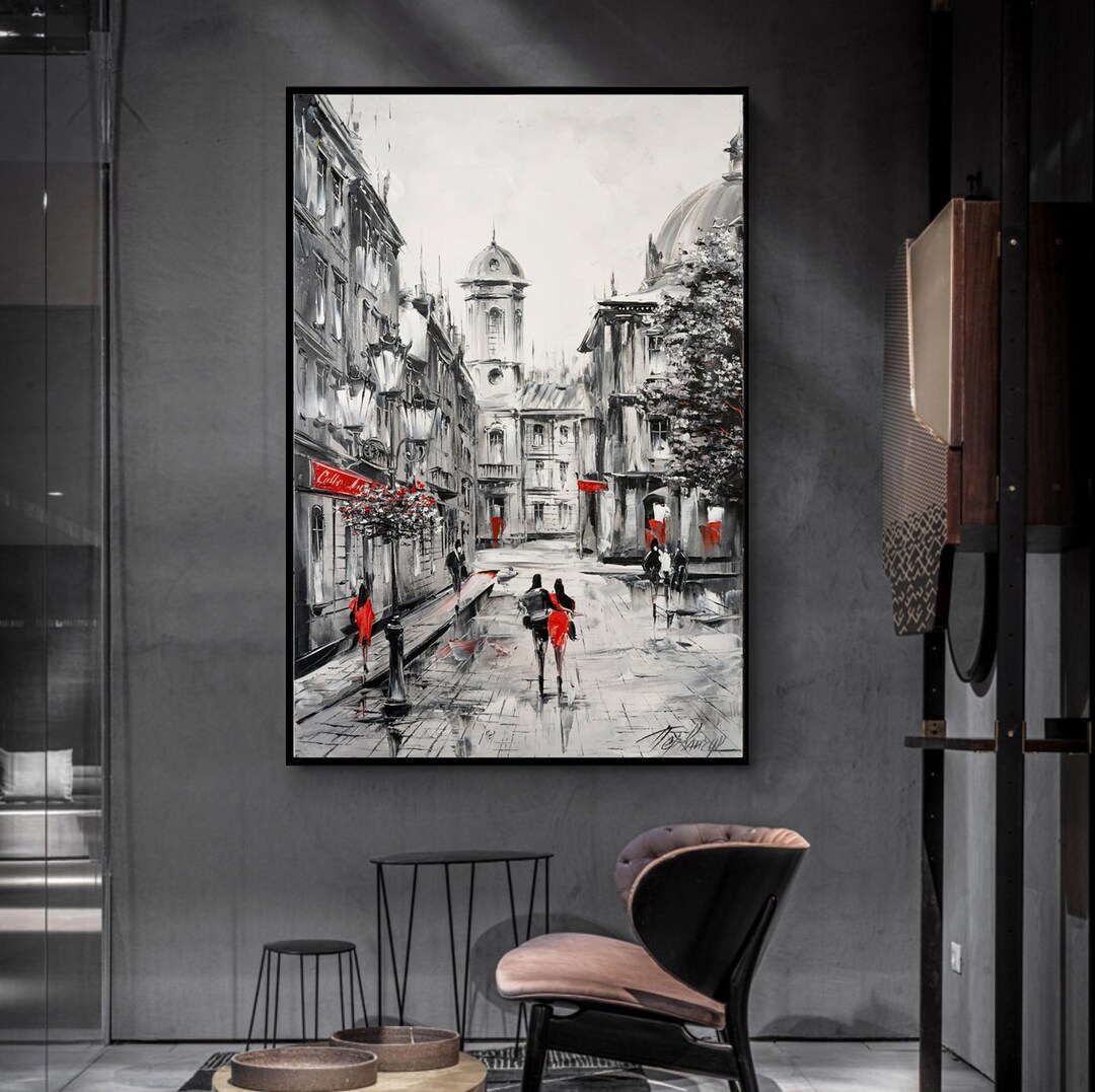 Lviv Ukraine Print Retro Travel Poster Black and White City Prints ...