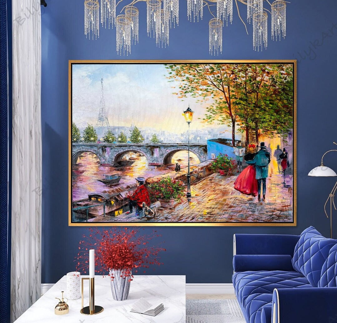 Parisian Art Print Paris Canvas Wall Art Romantic Art Prints Love ...