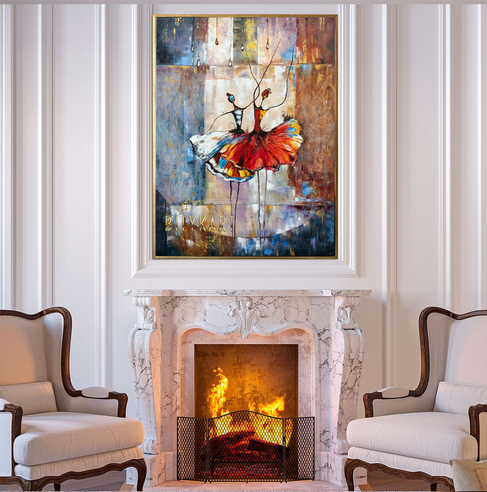 Large Ballerina Wall Art Abstract Ballet Dancer Print Ballet Canvas ...