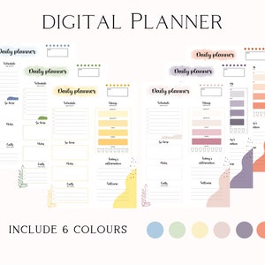 Digital Daily Planner for Goodnotes, Notability | Daily Planner ...