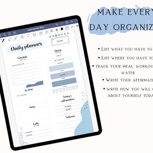 Digital Daily Planner for Goodnotes, Notability | Daily Planner ...