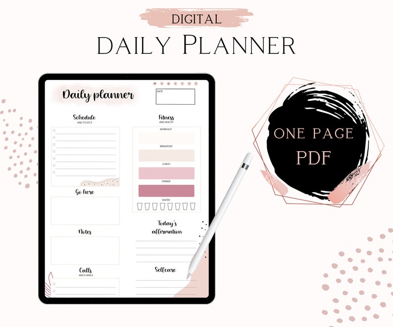 Digital Daily Planner for Goodnotes, Notability | Daily Planner ...