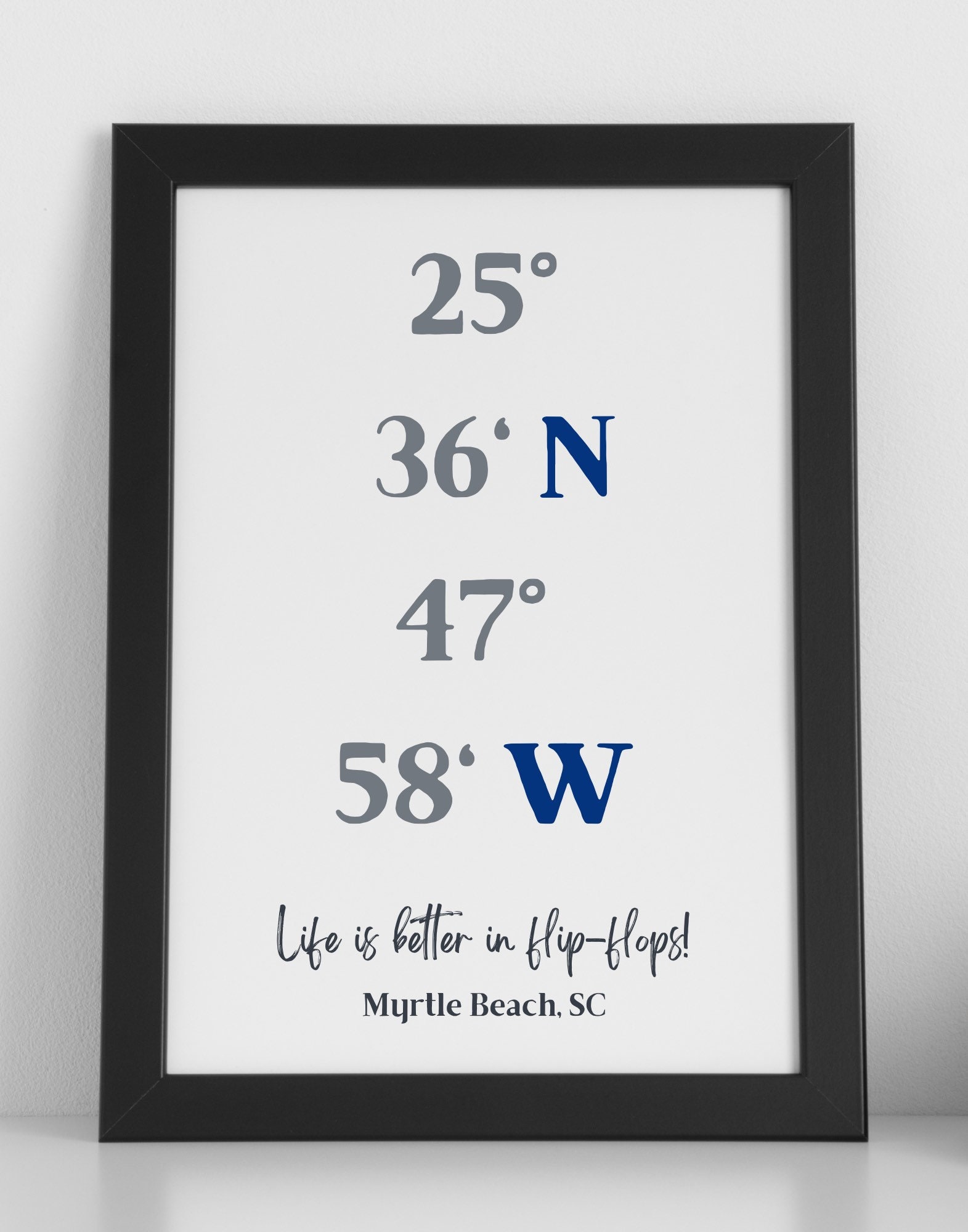 Custom Coordinates Gift • Latitude Longitude Location Print ...