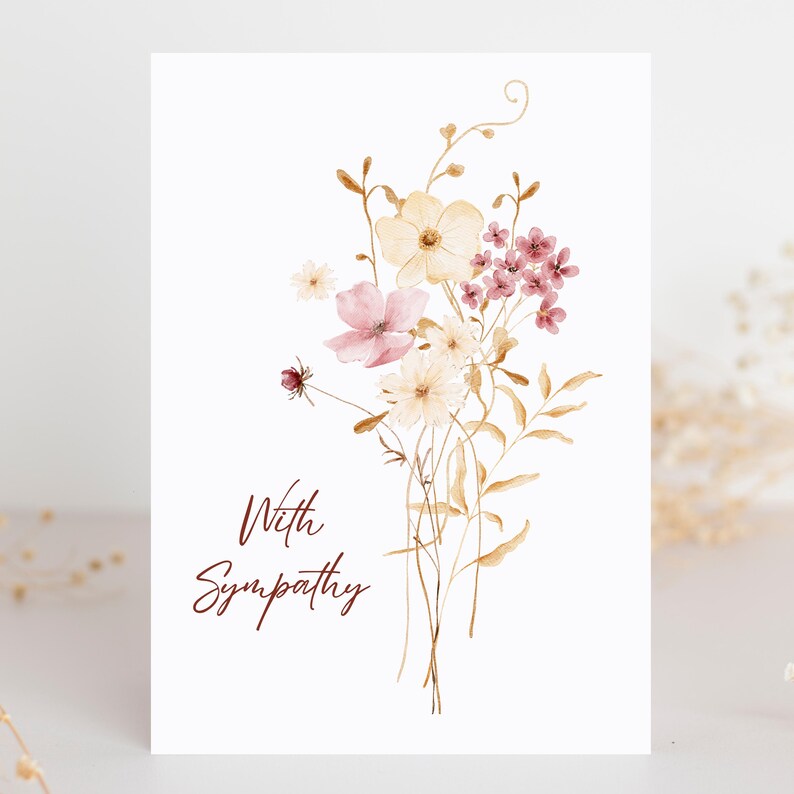 Comforting Sympathy Card Set ~ Set of 4 or 8 ~ 5x7 ~ Professionally ...