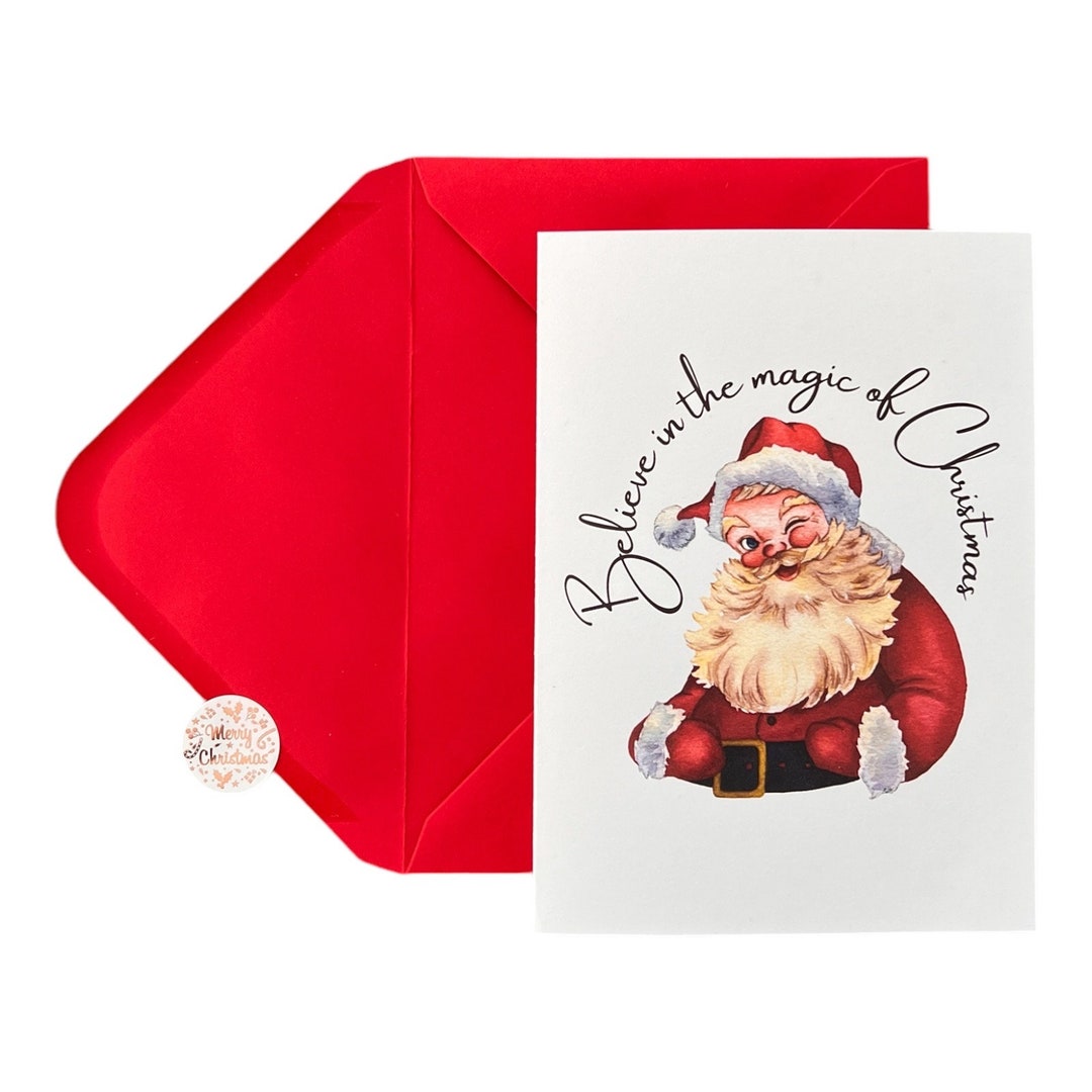 Winking Santa Christmas Cards: Christian Holiday Greetings - Etsy