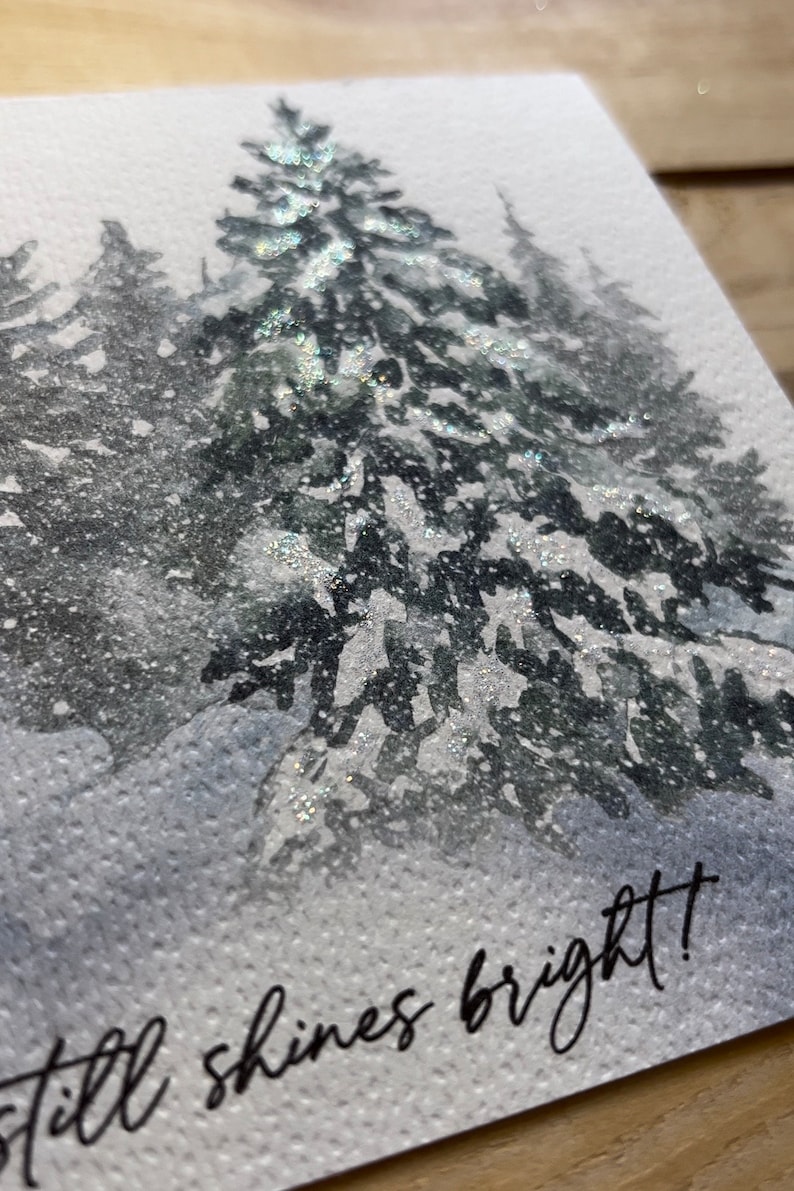 Watercolor Winter Christmas Card | Set of 6 or 12 | FREE ...