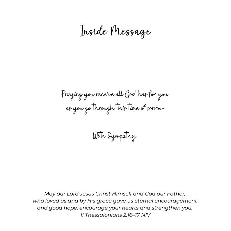 Comforting Sympathy Card Set ~ Set of 4 or 8 ~ 5x7 ~ Professionally ...