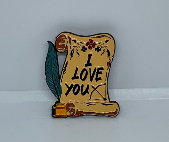 I Love You Scroll Pin - Etsy