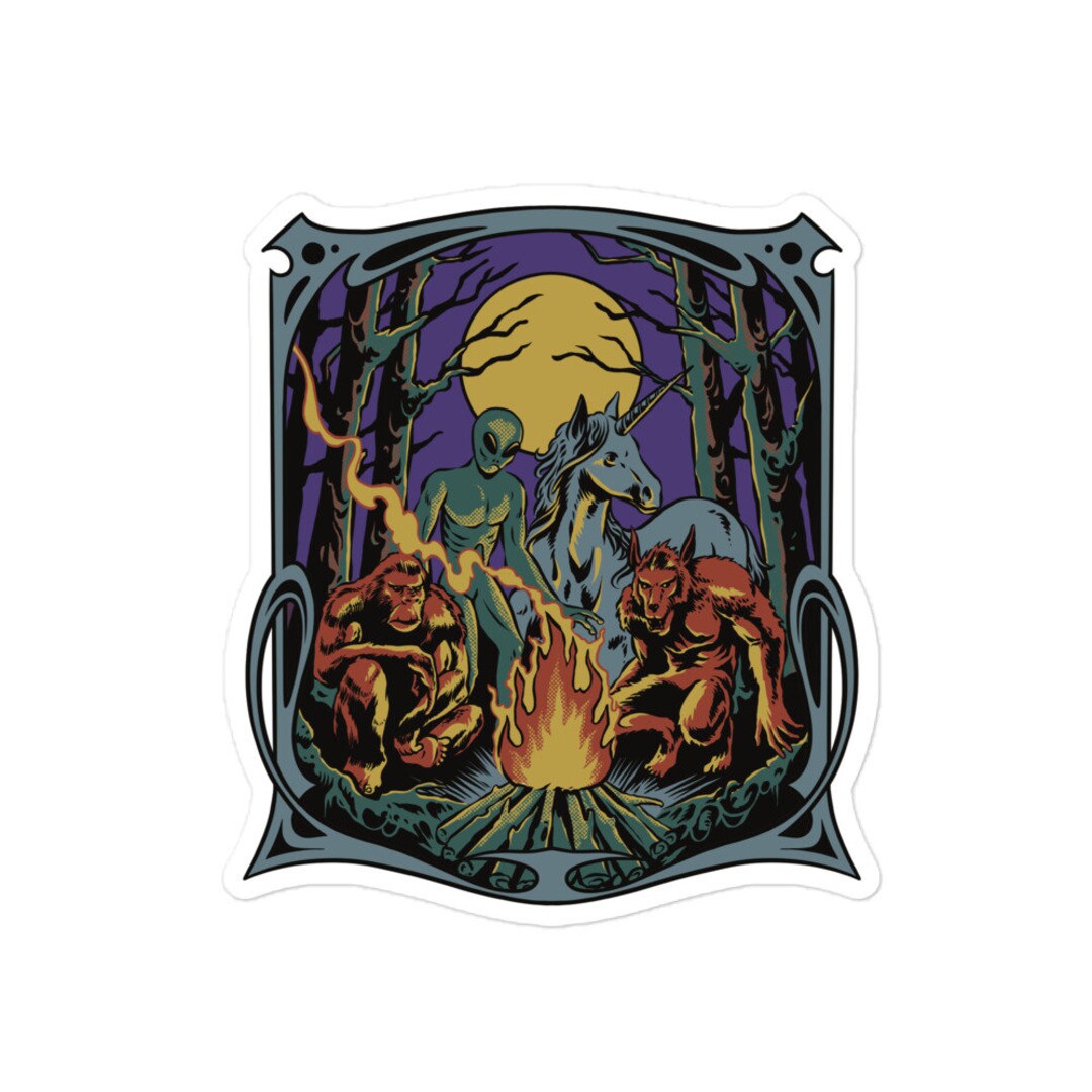 Mythical Creature Bonfire Sticker - Etsy