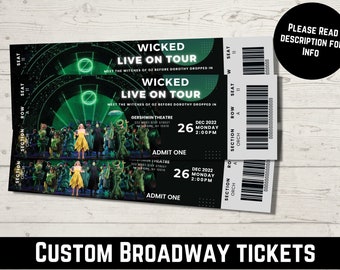 Wicked Souvenir Ticket - Etsy