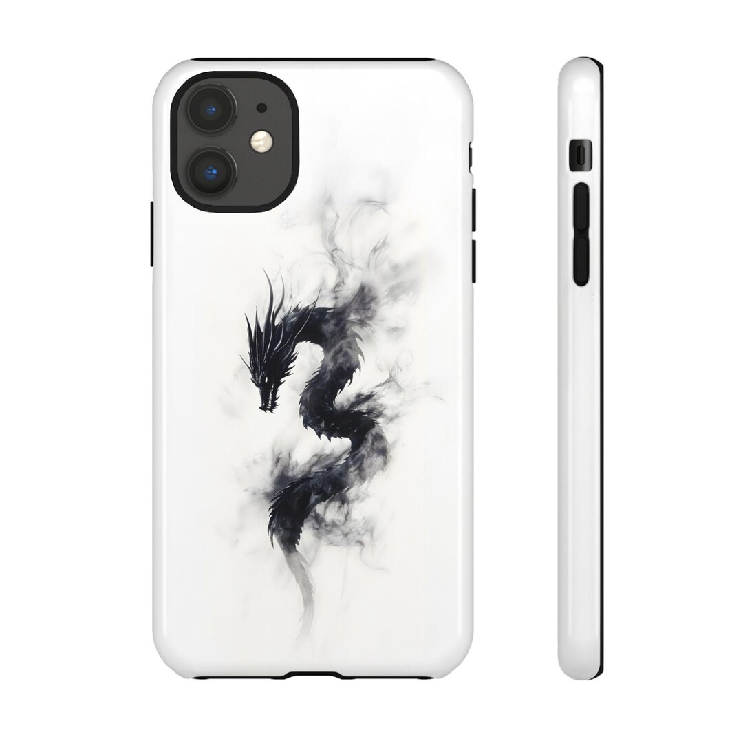 Black Dragon Phone Case, Fantasy Phone Protector, Dragon Lover Gift ...