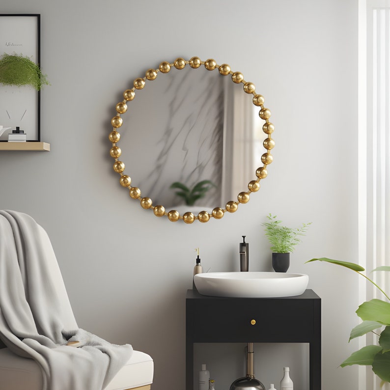 Modern Circle Decor Mirror Round Wall Decor for Entryways, Washrooms ...