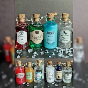 Handmade 10pcs Set of Magic Potions/wizard/witch/witchcraft/halloween ...