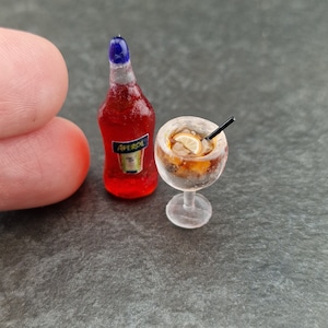 1pc (GLASS ONLY) of Miniature Handmade Aperol Spritz/drink/cocktail ...