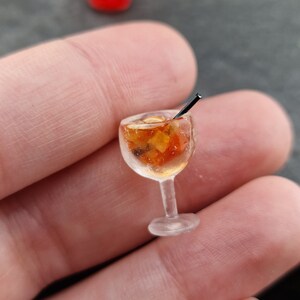 1pc (GLASS ONLY) of Miniature Handmade Aperol Spritz/drink/cocktail ...