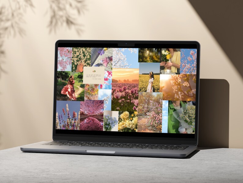 Customisable Desktop Wallpaper Photo Collage and Quotes Cute Seasonal ...