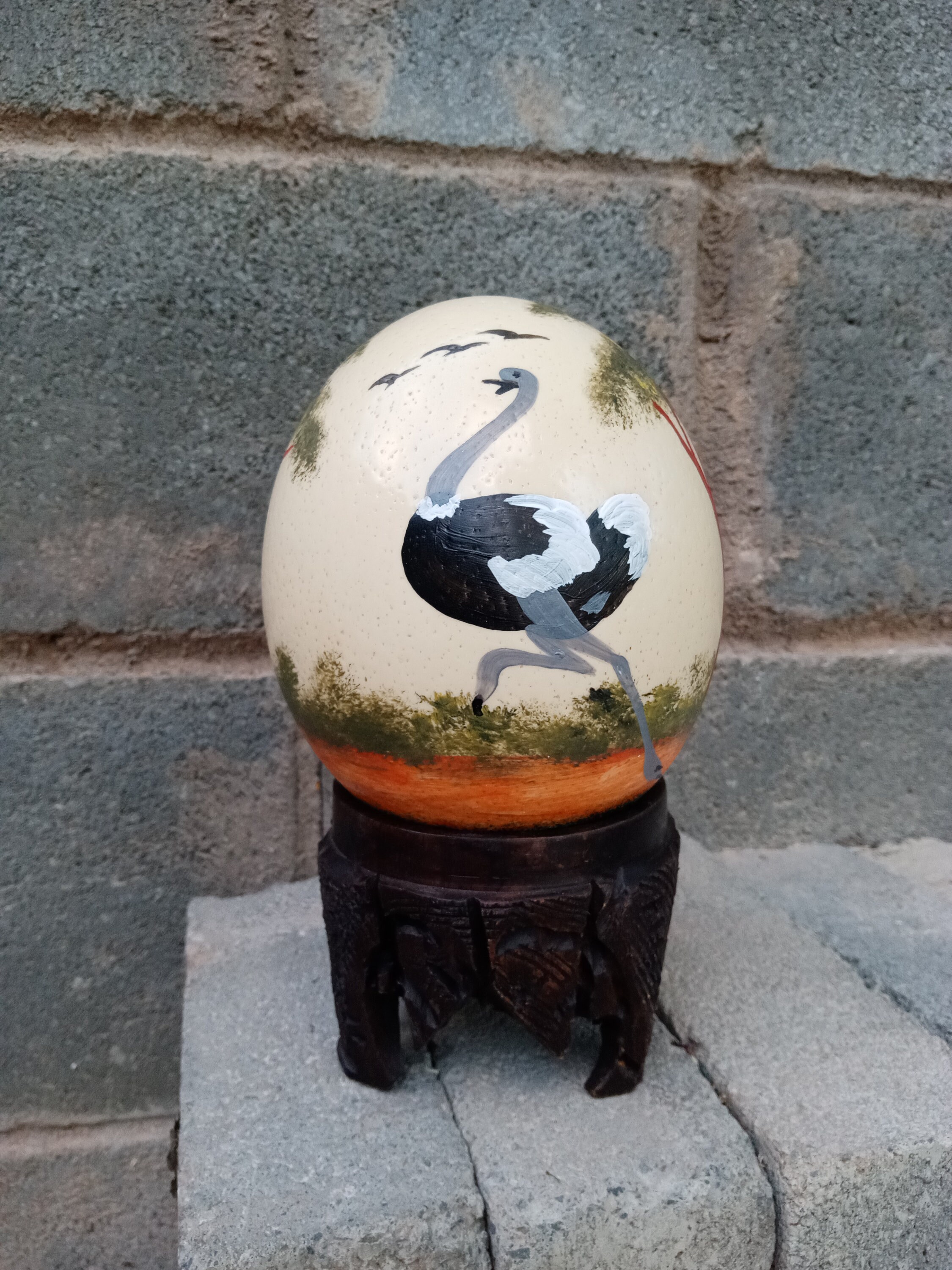 Hand Painted Ostrich Egg Shell - Etsy