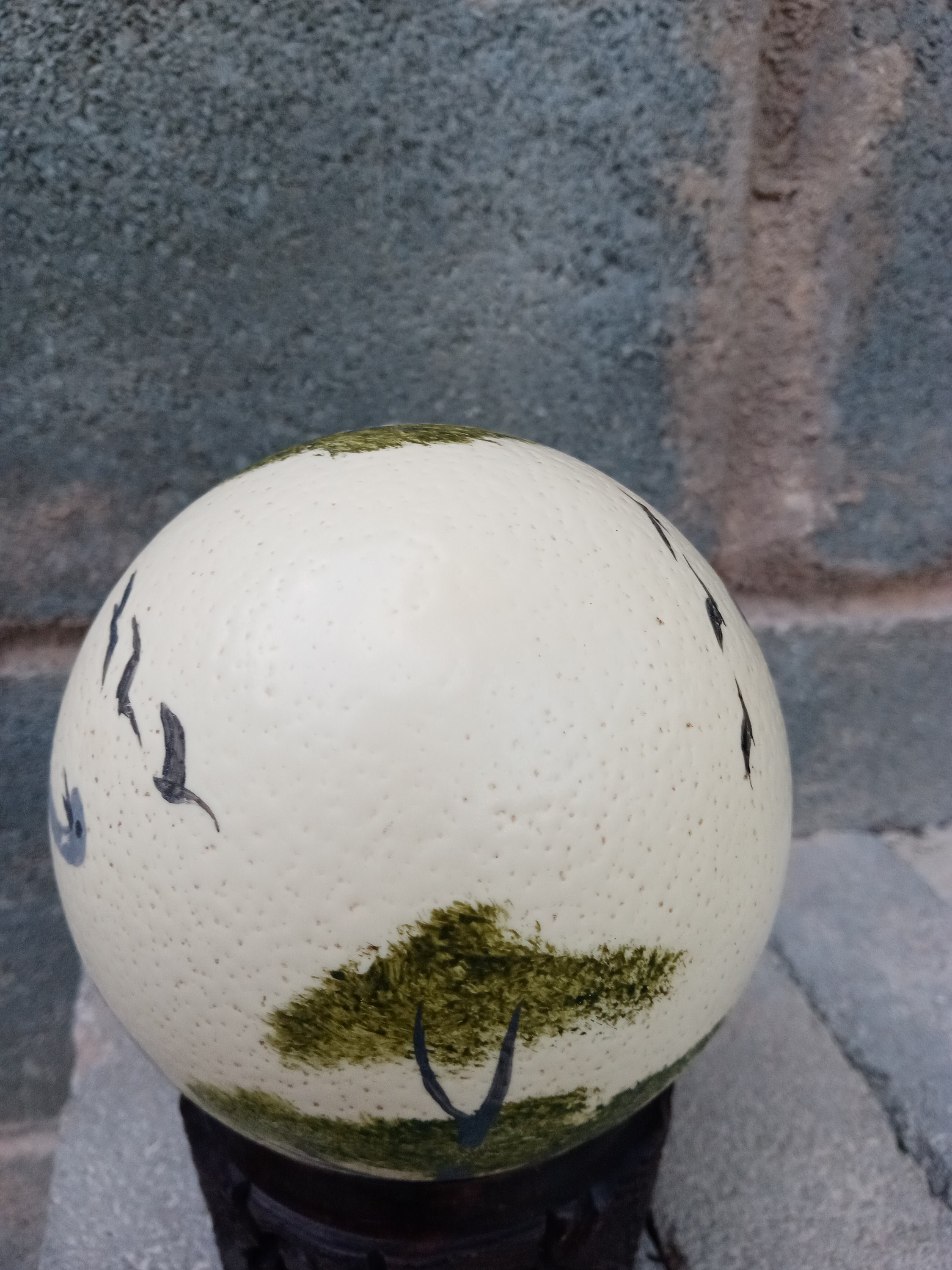 Hand Painted Ostrich Egg Shell - Etsy