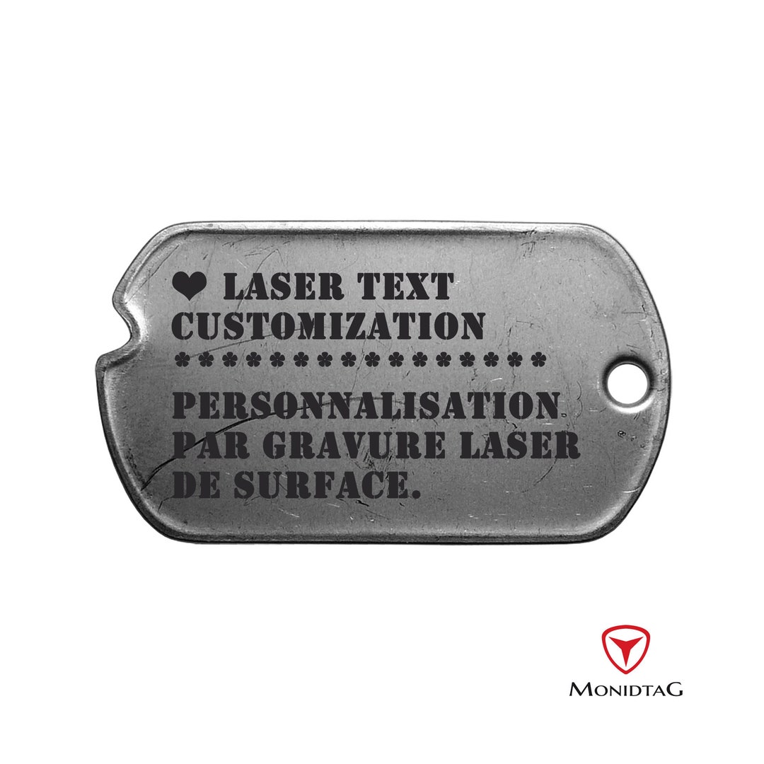 Customizable Stainless Steel Dog Tag WWII Military Plate by Laser ...