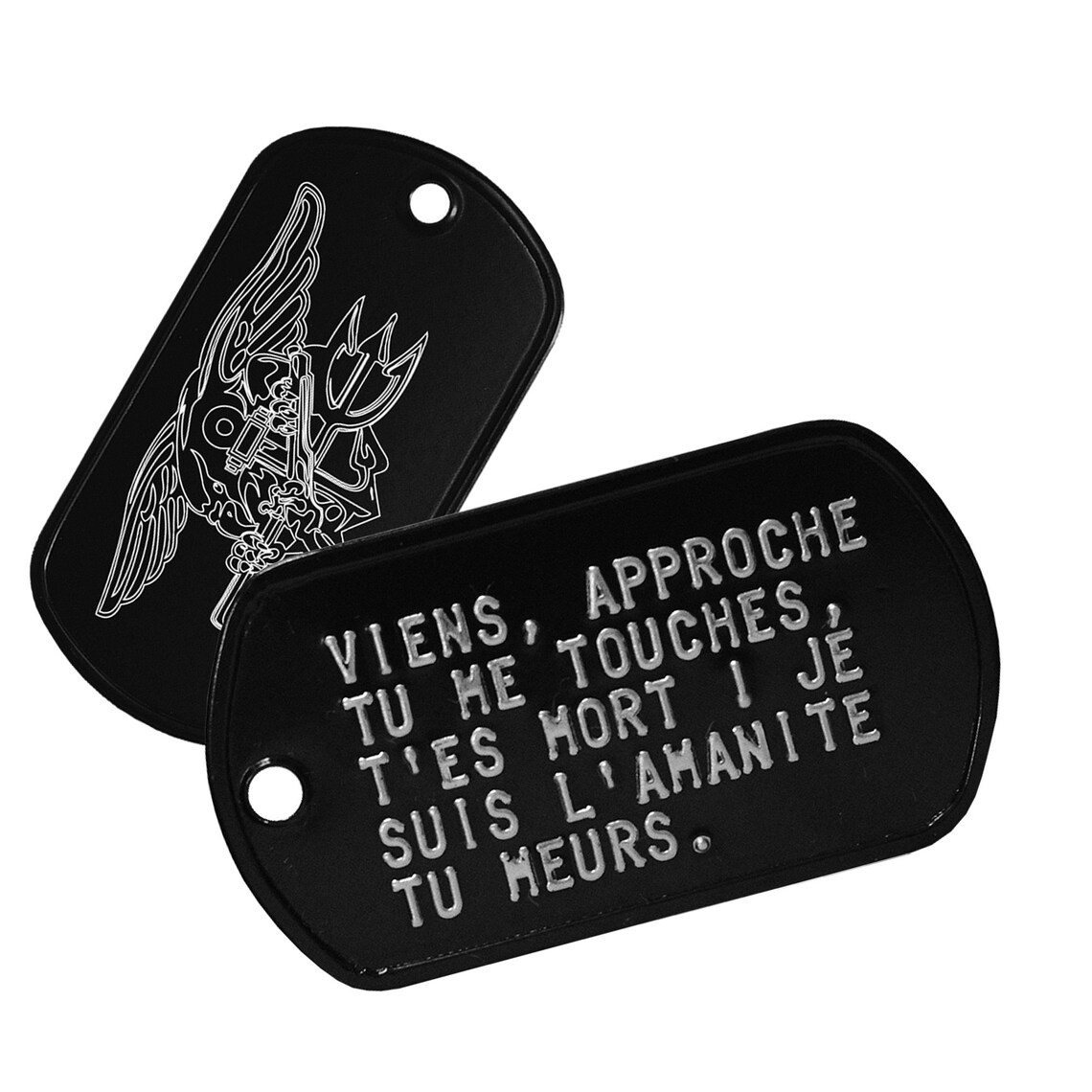 Military Dog Tag Plates “all Black” Customizable With Engraving - Etsy