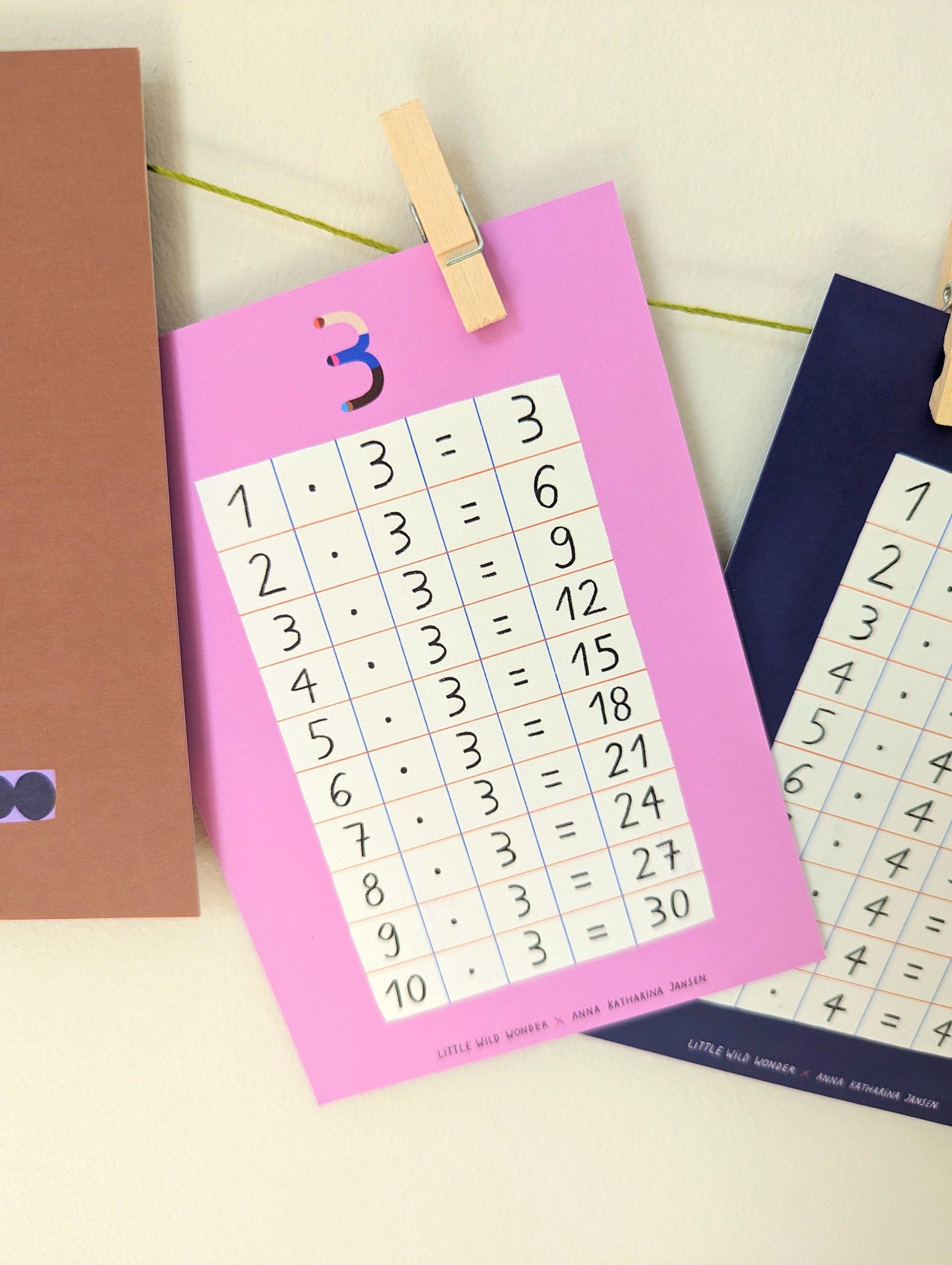 Small Multiplication Table, 1x1 Number Cards Anna Katharina Jansen ...
