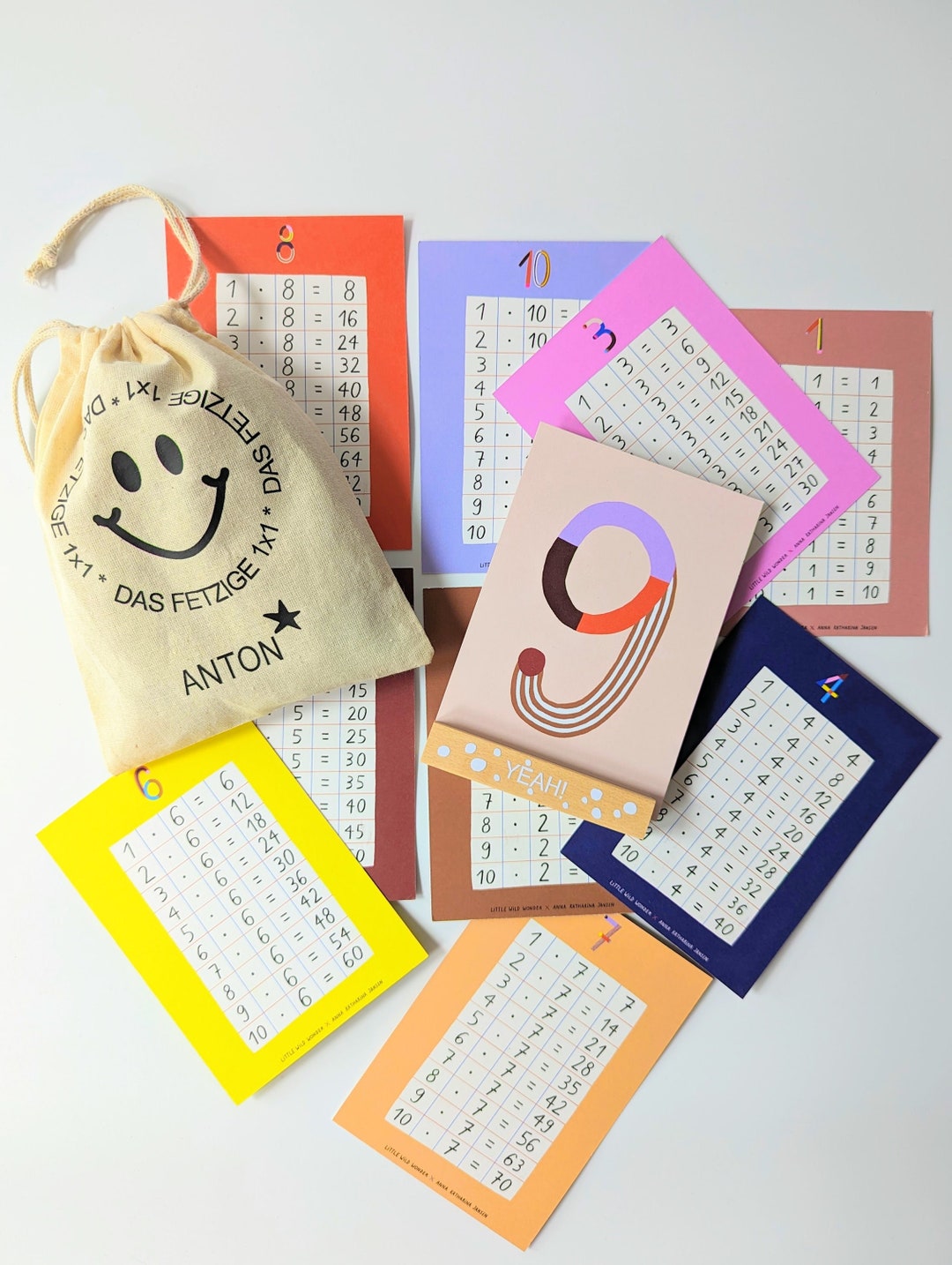 Small Multiplication Table, 1x1 Number Cards Anna Katharina Jansen ...