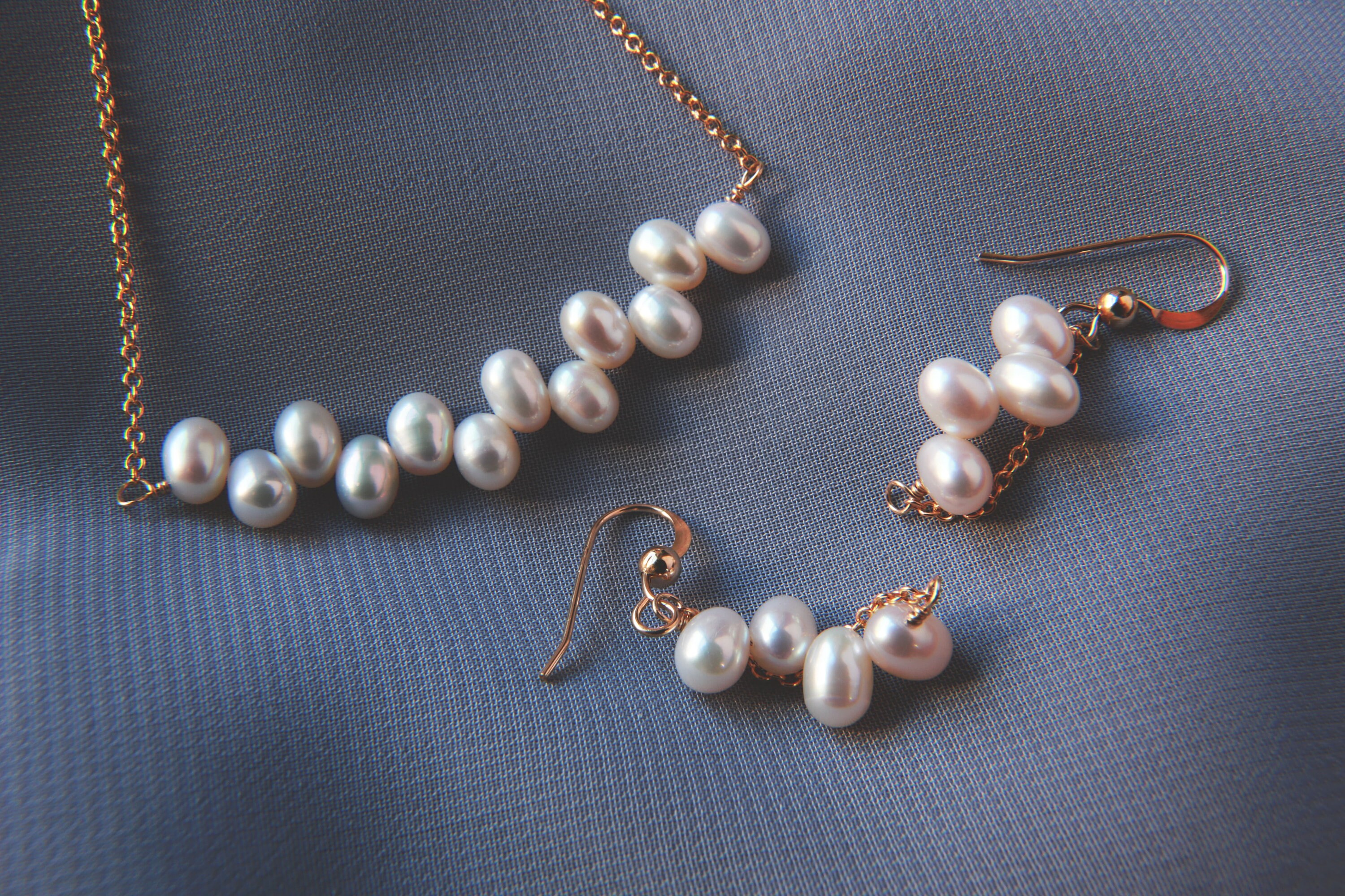 Natural Freshwater Pearl Jewelry Set | Pearls Necklace | Drop Earrings ...