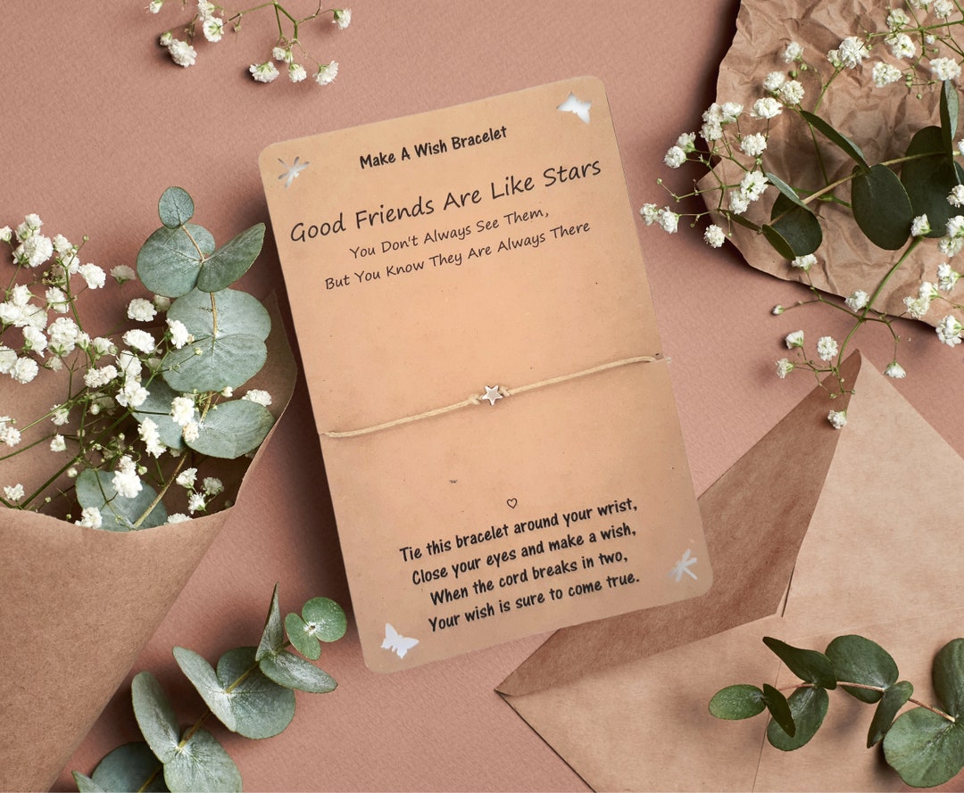 Star Wish Bracelet Friends Are Like Stars Positive Message - Etsy