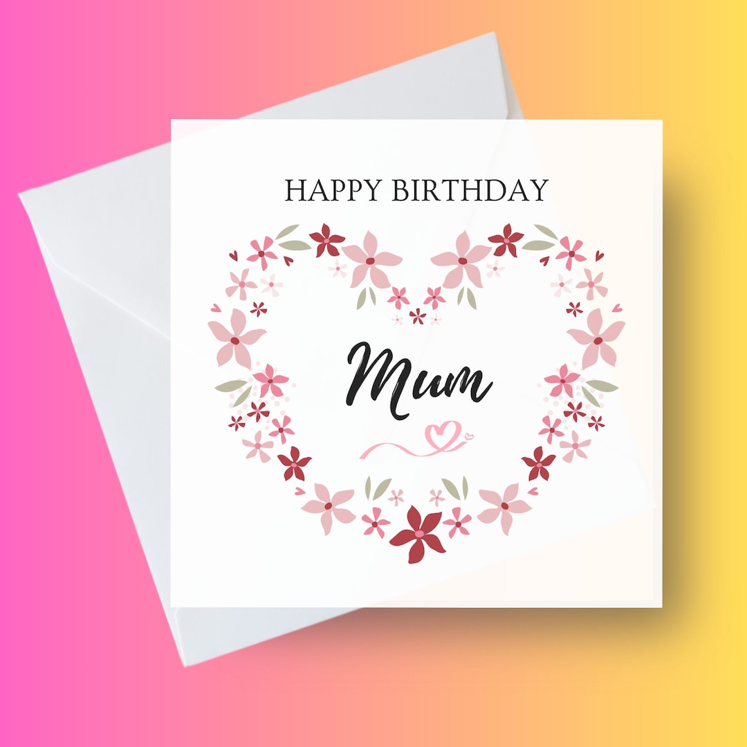 Mum Birthday Card, Personalised Cards, Birthday Cards for Her, Birthday ...