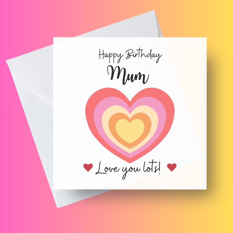 Mum Birthday Card, Personalised Cards, Birthday Cards for Her ...