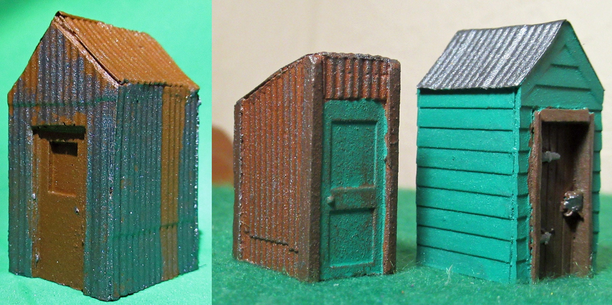 Model Railway Huts - 3 Outhouses/lamp Huts/privvys - Etsy