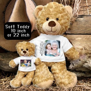 Custom Memory Bear Memorial Gift for Loss of Loved One Teddy Bear With ...