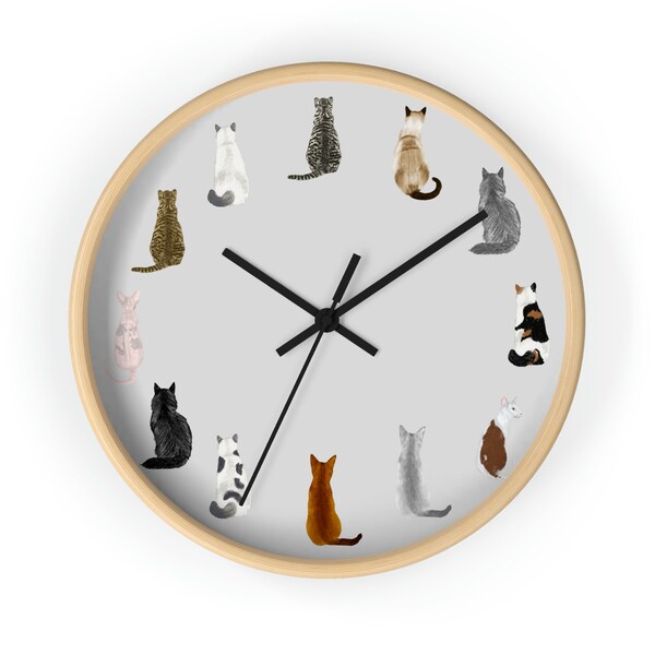 Cat Wall Clock - Etsy
