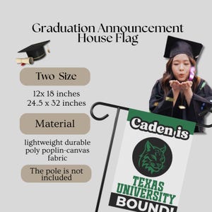 Graduation Party Decor Graduation Flag With Photo Graduation Garden ...