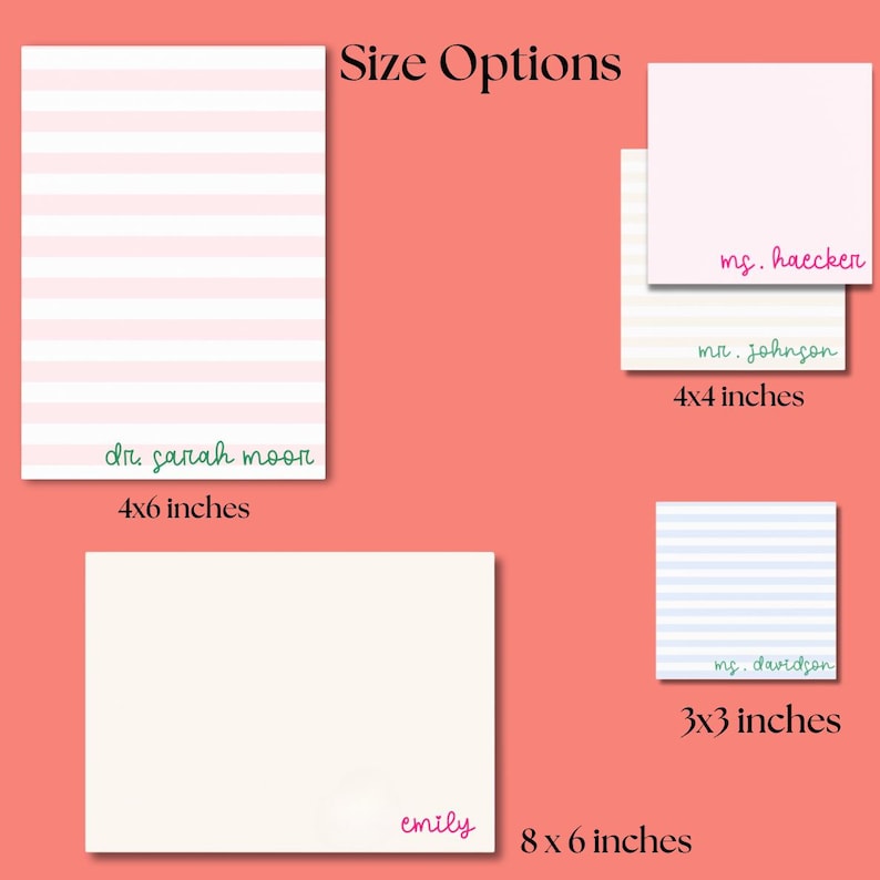 Personalized Sticky Notes Custom Sticky Notes Personalized Notepad ...