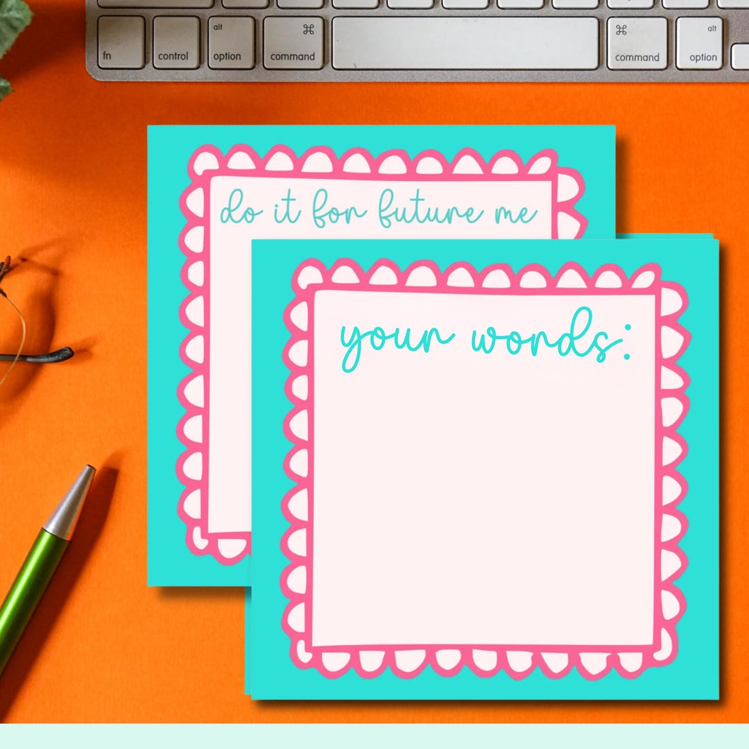 Do It for Future Me Post-it Note | Cute Motivational Desk Sticky Note ...