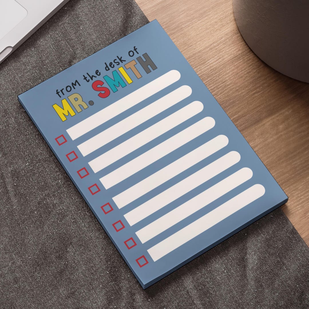 Personalized Sticky Notes Teacher Notepad Coworker Gifts Personalized ...