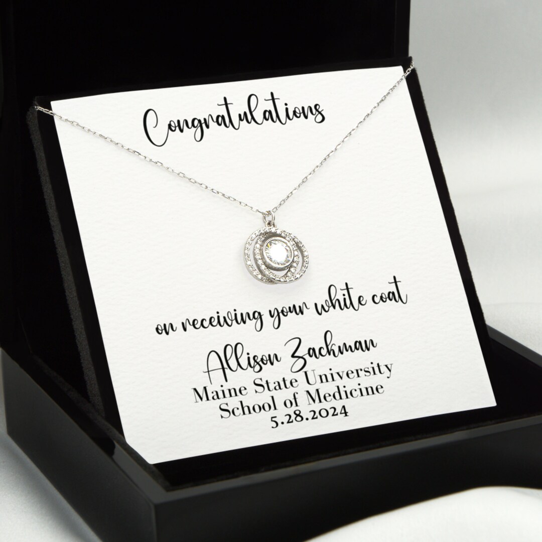White Coat Ceremony Gift for White Coat Ceremony Jewelry for Her White ...