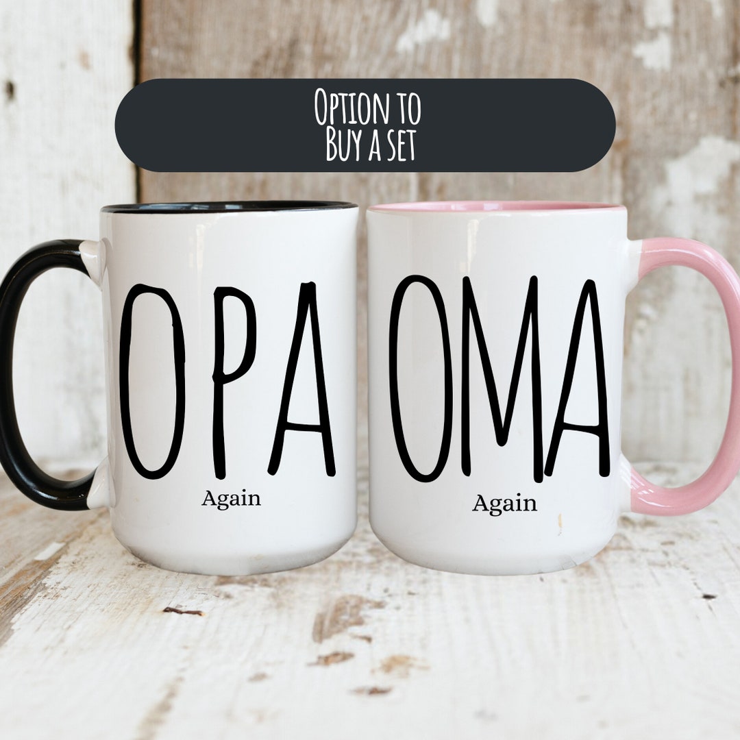 Oma Gift and Opa Gift Grandma Baby Announcement to Grandpa Opa Gift Pregnancy Announcement to ...