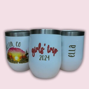 Girls Trip Wine Tumbler Girls Weekend Personalized Custom Wine Tumbler ...