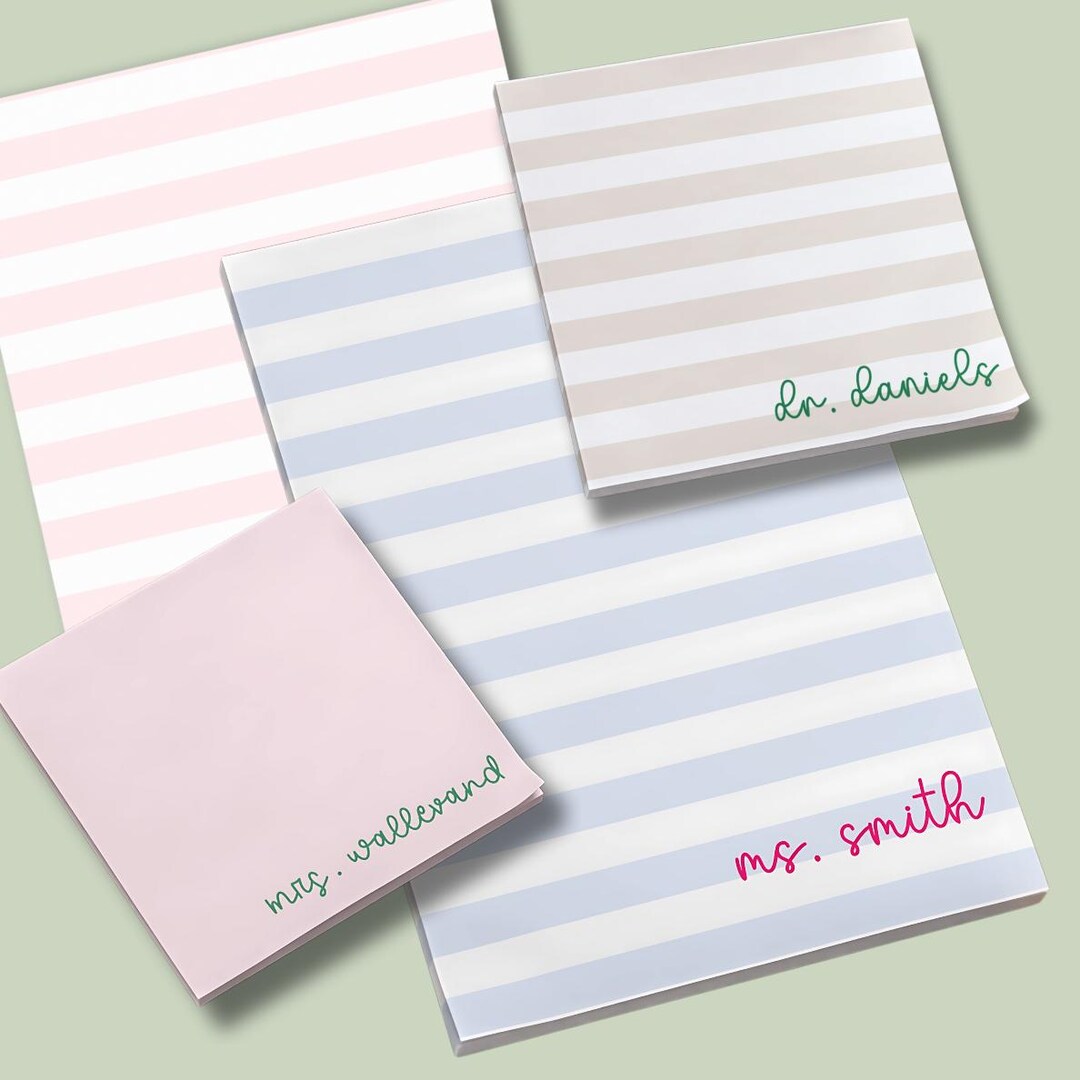 Office Staff Gift Personalized Post It Note Teacher Gift Idea Stocking ...