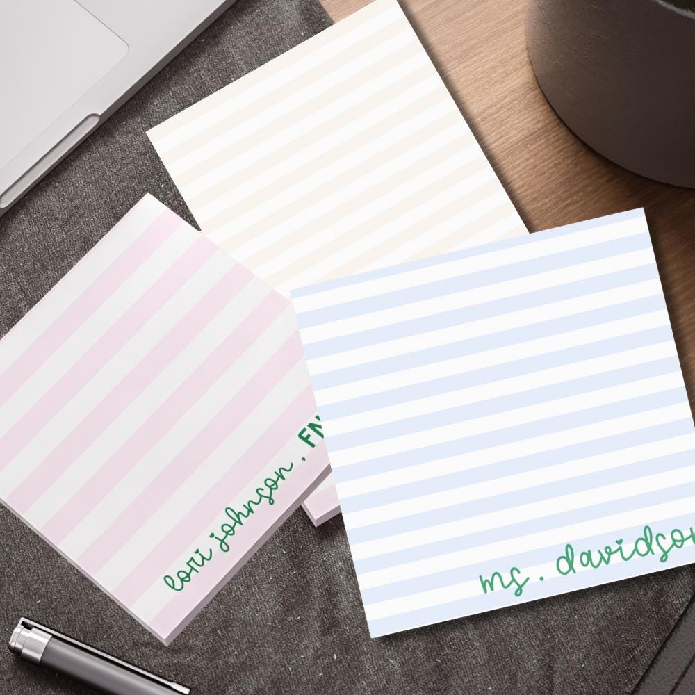 Cute Personalized Notepad Name Post-it Note Gift for Daughter Gift for ...