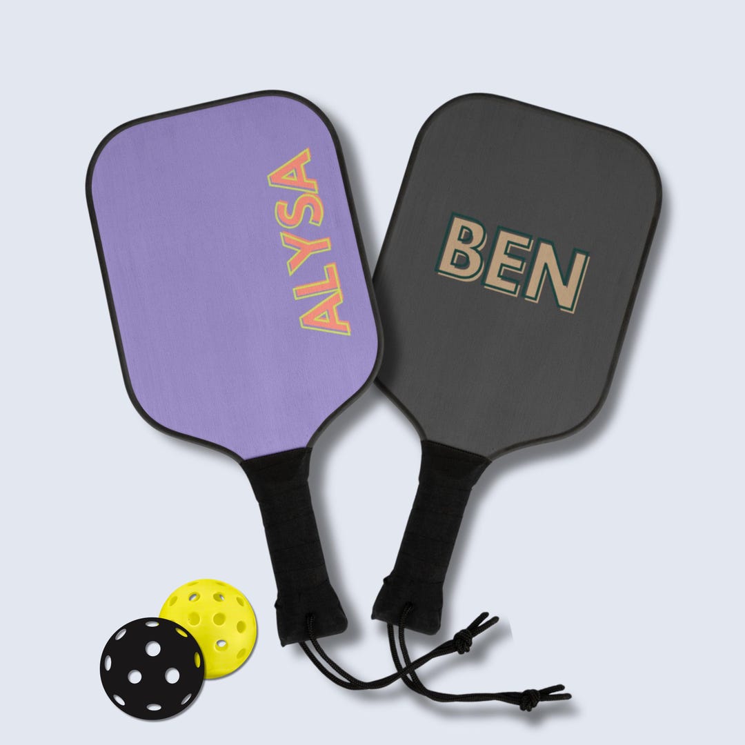 Personalized Pickleball Paddle for Her Custom Pickleball Paddle Set ...