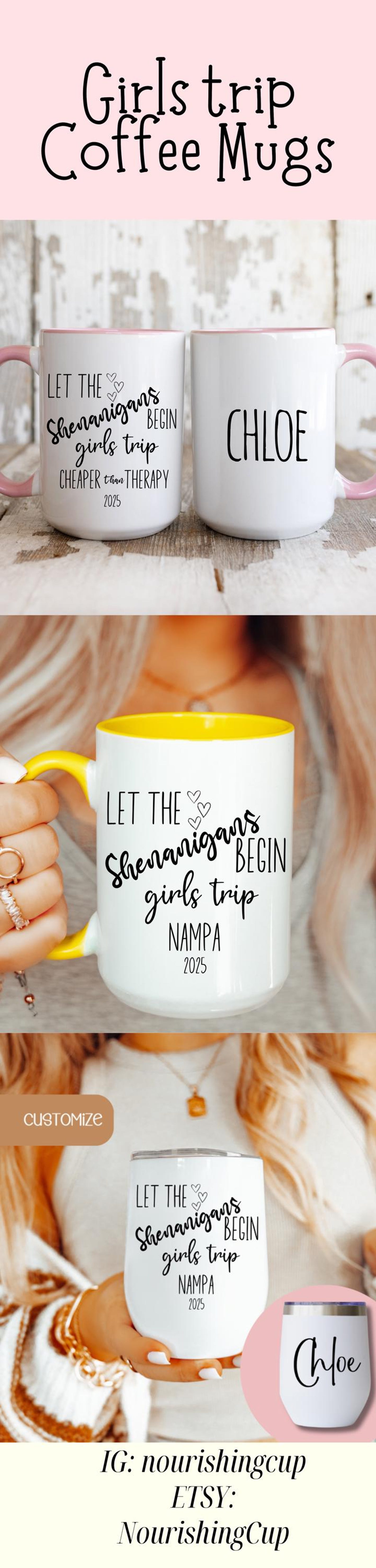 Girls Trip Gifts Personalized Coffee Mugs Girls Trip Cups for Ladies ...