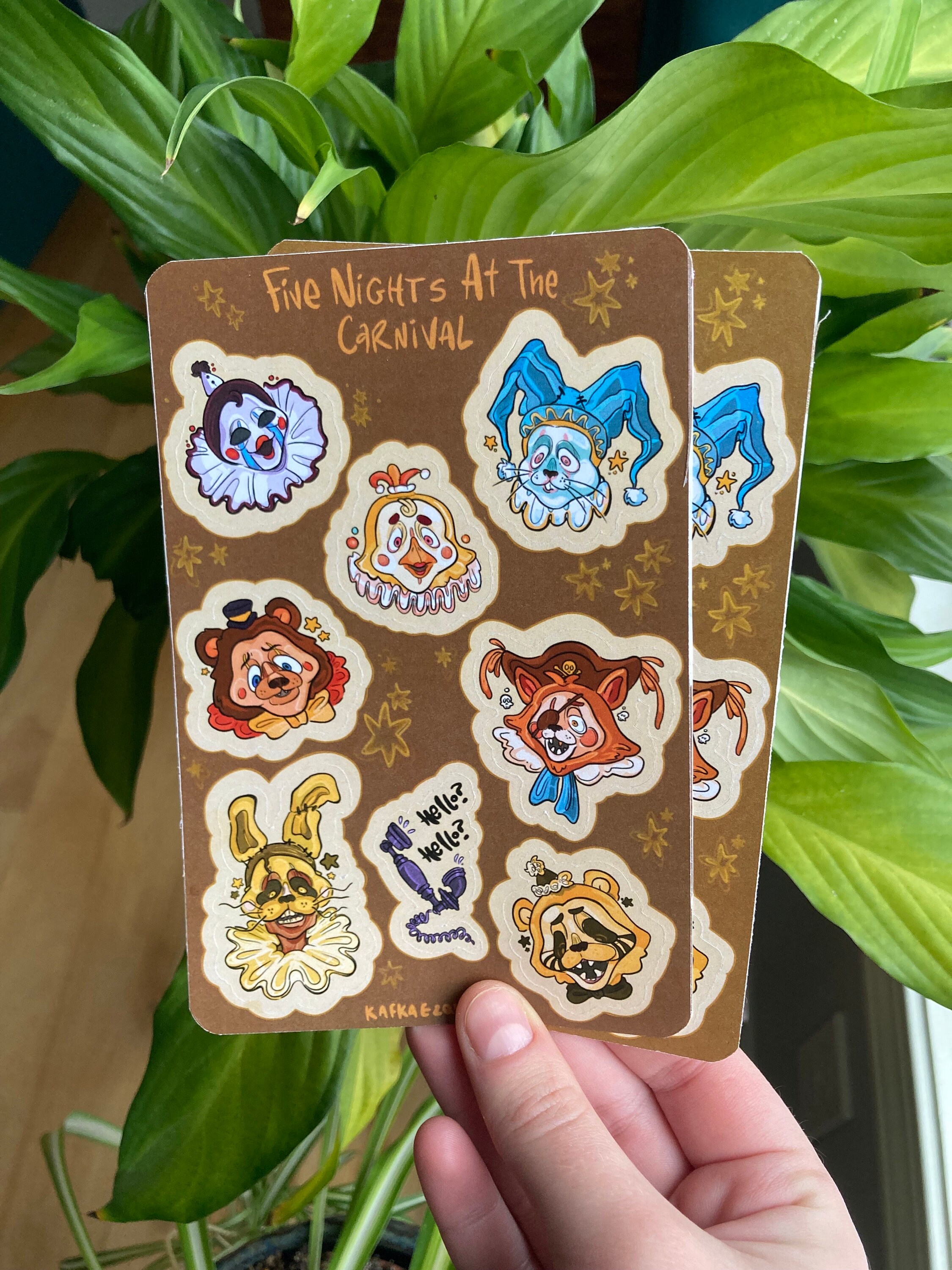 Five Nights at the Carnival (fnaf) Animatronic Clown Sticker Sheet ...