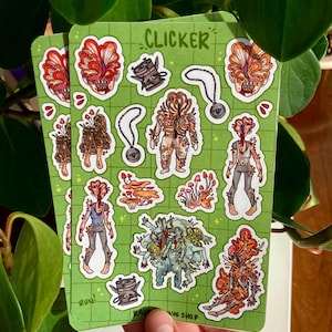 Last of Us Themed Sticker Sheet, Clicker, Video Game, Cordyceps Fungus ...