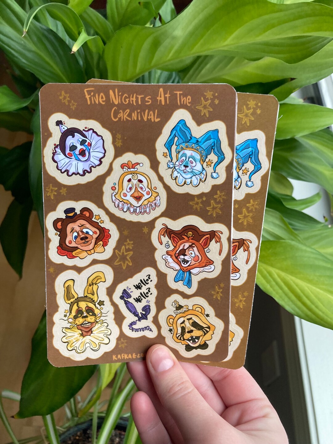 Five Nights at the Carnival (fnaf) Animatronic Clown Sticker Sheet ...