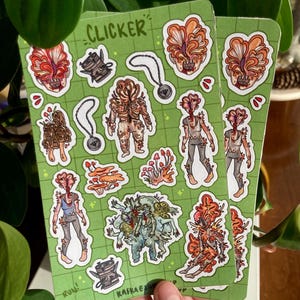 Last of Us Themed Sticker Sheet, Clicker, Video Game, Cordyceps Fungus ...