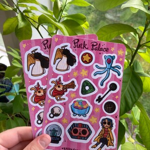 Pink Palace Movie Sticker Sheet, Button, Keys, Other Mother, Cute, Pink ...