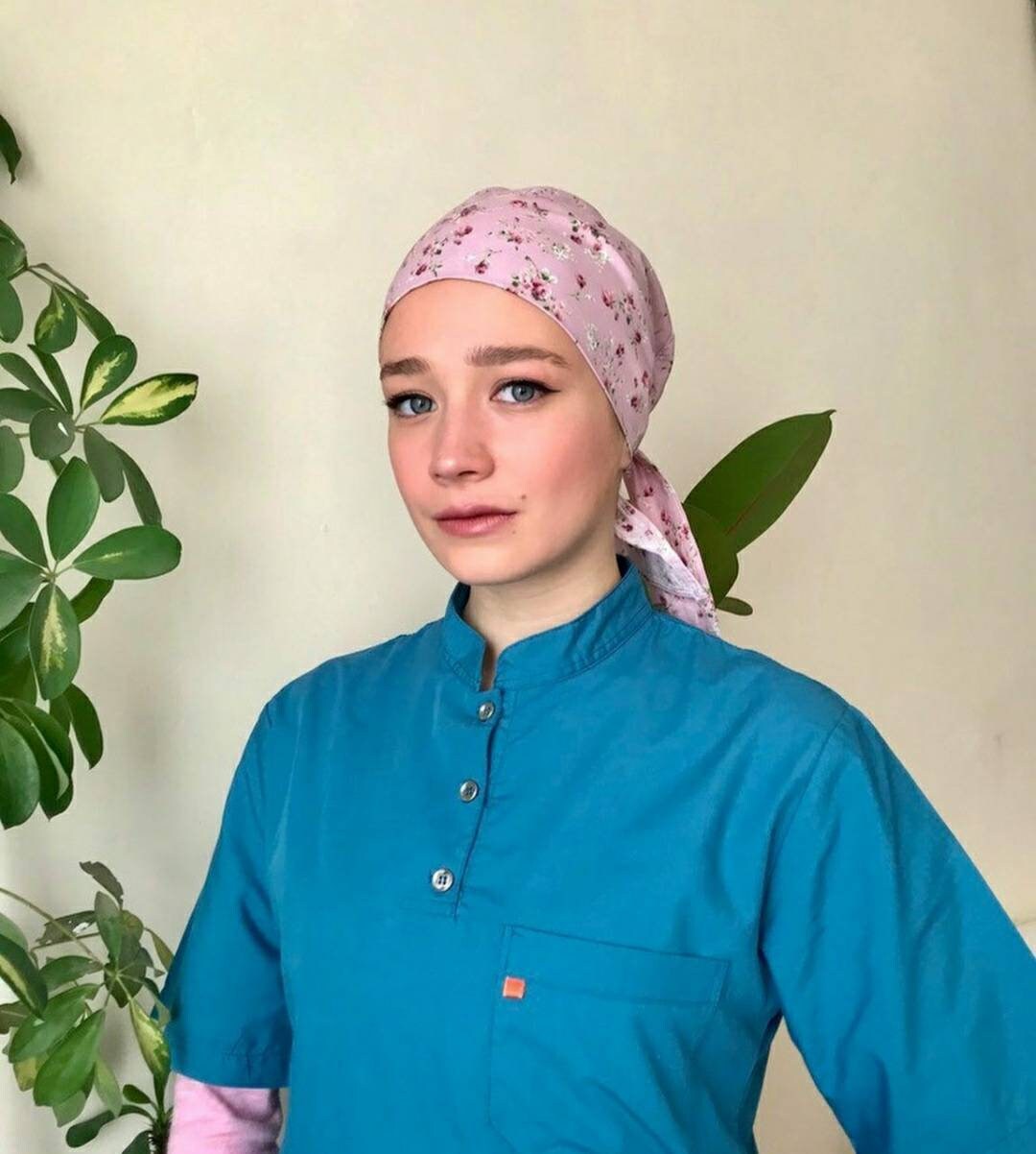 RUZGAR Modest Medical Scrub Cap/ Nape Cover/ Sustainable/ Handmade ...